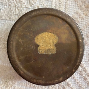 Large Metal Powder Box With Tight Fitting Lid Bronze Finish - Etsy