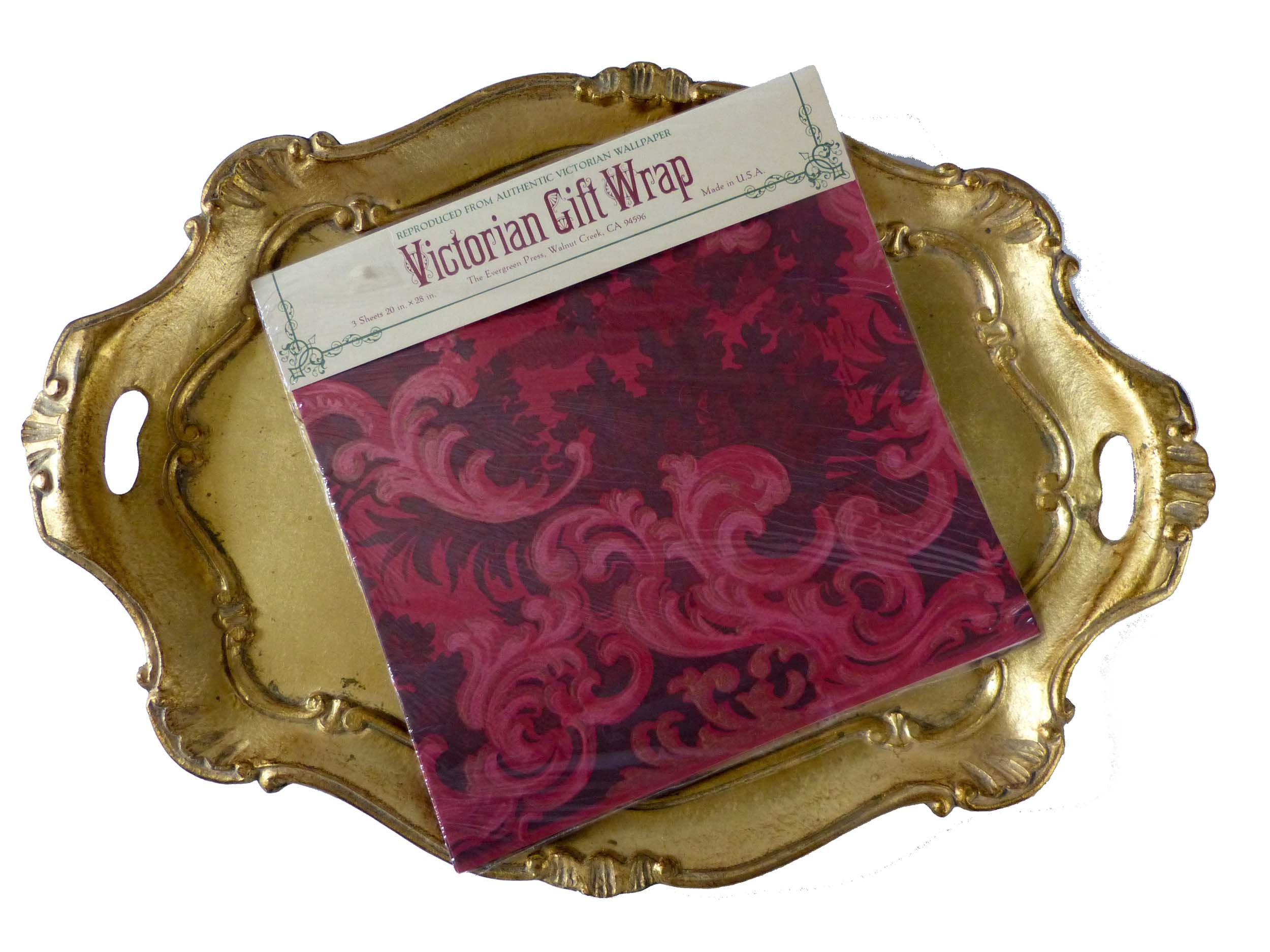 The Evergreen Press Victorian Wallpaper Gift Wrap Package of 3 Sheets ...