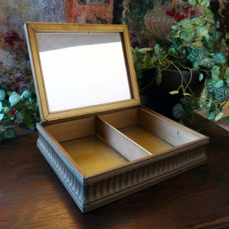 Picture Frame Wooden Jewelry Box With Decorative Molding and - Etsy