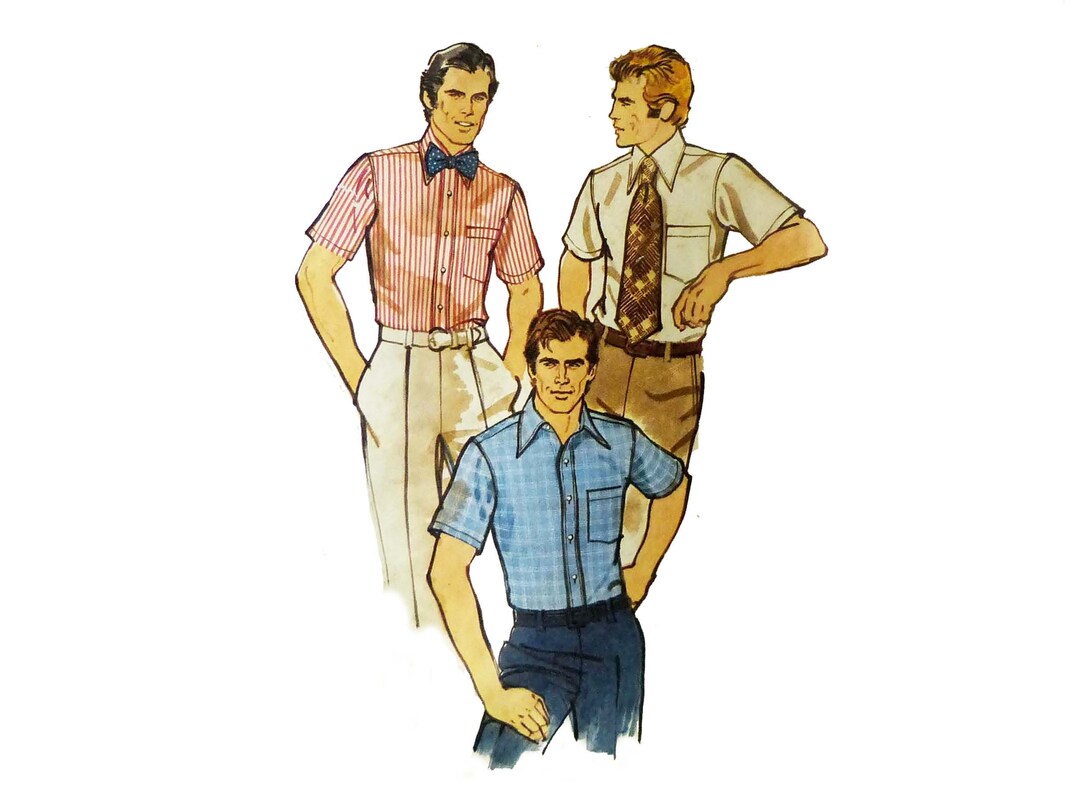 Vogue 8832 Vintage Sewing Pattern Men's Shirts 1970's - Etsy
