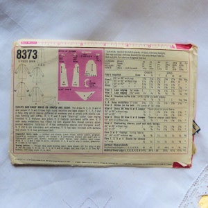 Simplicity Vintage Pattern 8373 Child Dress Jumper & Scarf 1969 - Etsy