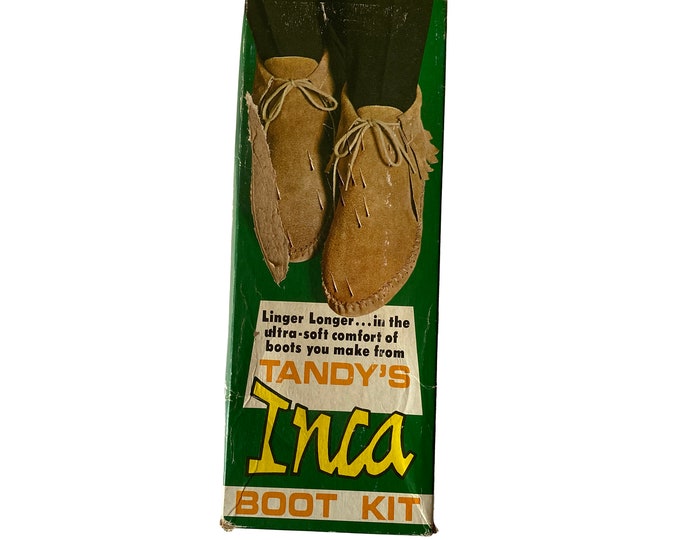 Vintage Tandy Inca Boot Kit Leather Mocassins No. 4611 Size 10 - Etsy