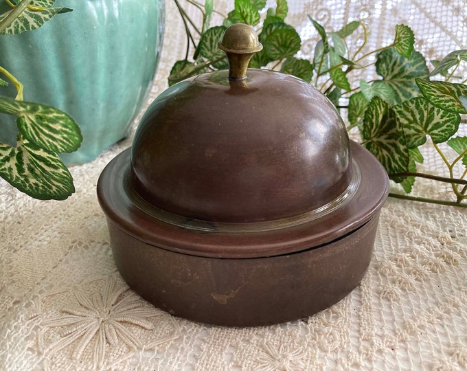 Large Metal Powder Box With Tight Fitting Lid Bronze Finish - Etsy