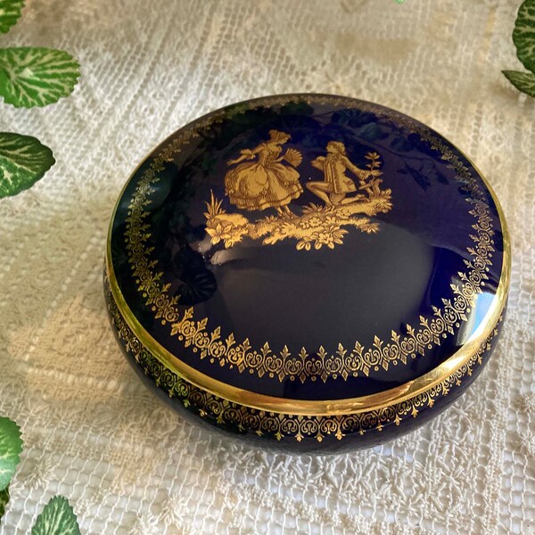 Porcelain Powder Box - Etsy