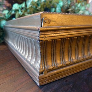 Picture Frame Wooden Jewelry Box With Decorative Molding and Floral ...