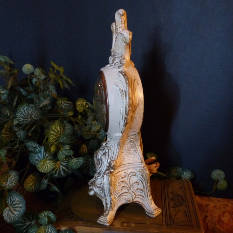 United Clock Corp Model 82 French White & Gold Electric Mantel | Etsy