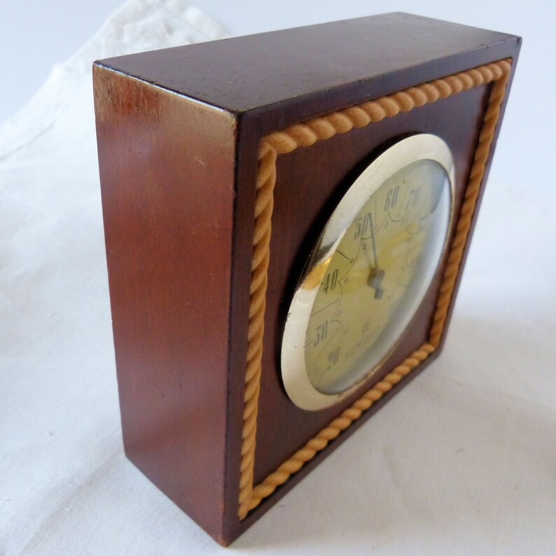 Vintage Cooper Humidity Barometer Encased in Wooden Box Rope - Etsy