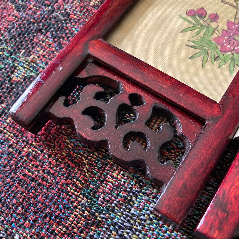 Miniature Japanese Rosewood Folding Screen Carved Fretwork - Etsy