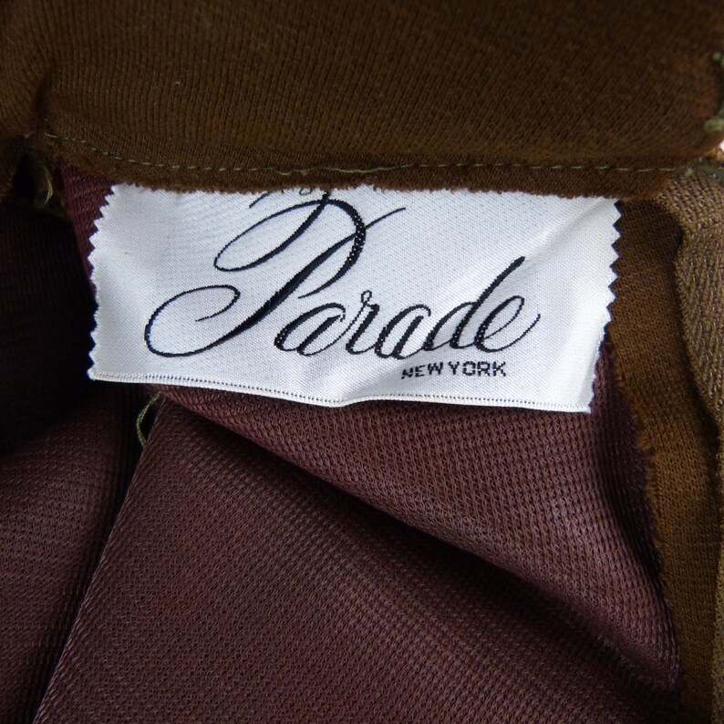 PARADE New York Label Heavy Knit Dress 1960 - 70's Brown Cream ...