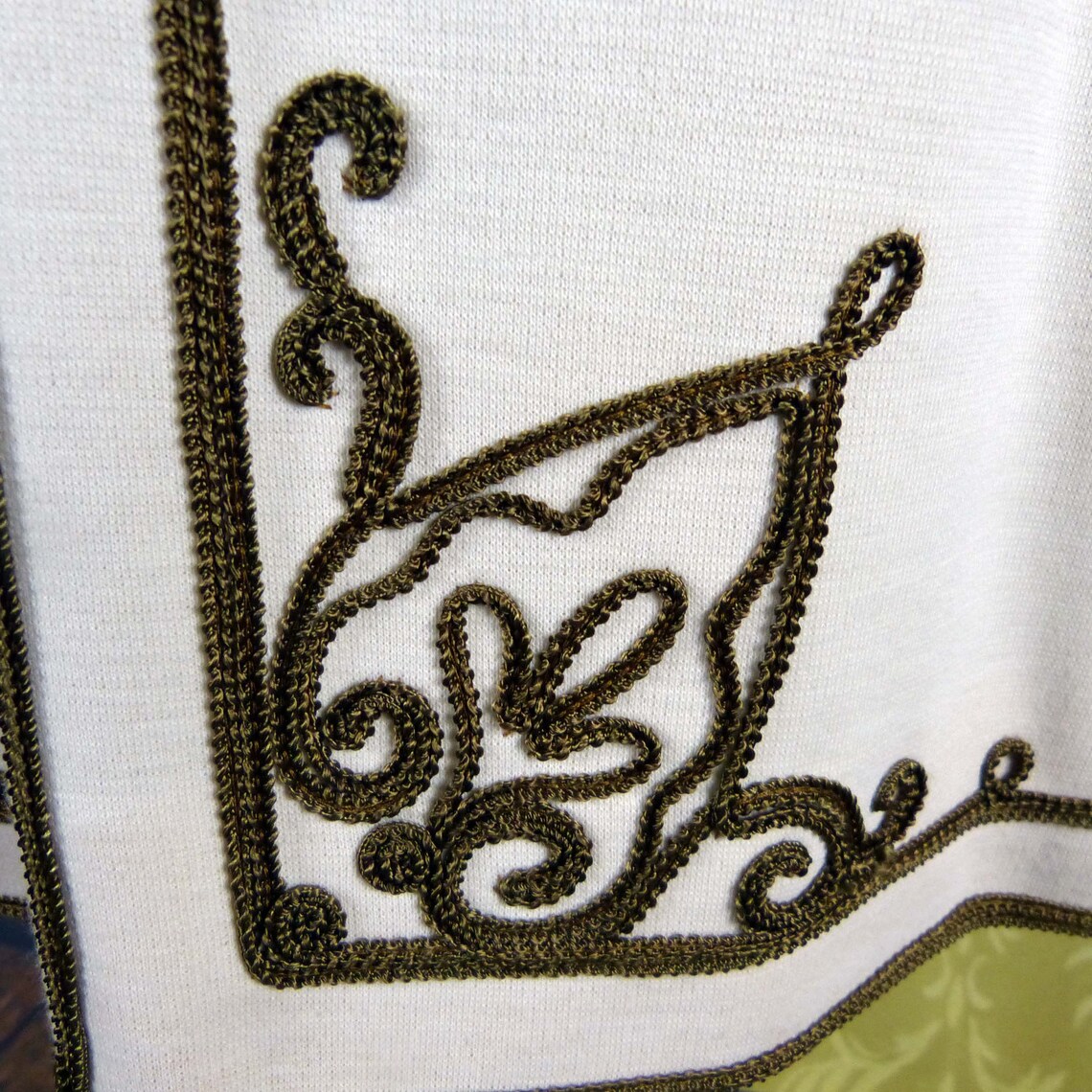 PARADE New York Label Heavy Knit Dress 1960 - 70's Brown Cream ...