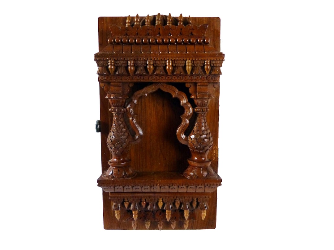 Donation / Prayer Box Intricately Carved Shrine Hardwood Wall Hung - Etsy
