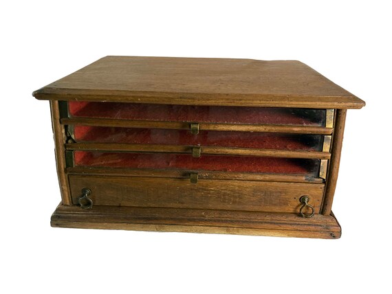 Antique Oak Store Display CORTICELLI Silk Spool Cabinet 1 - Etsy