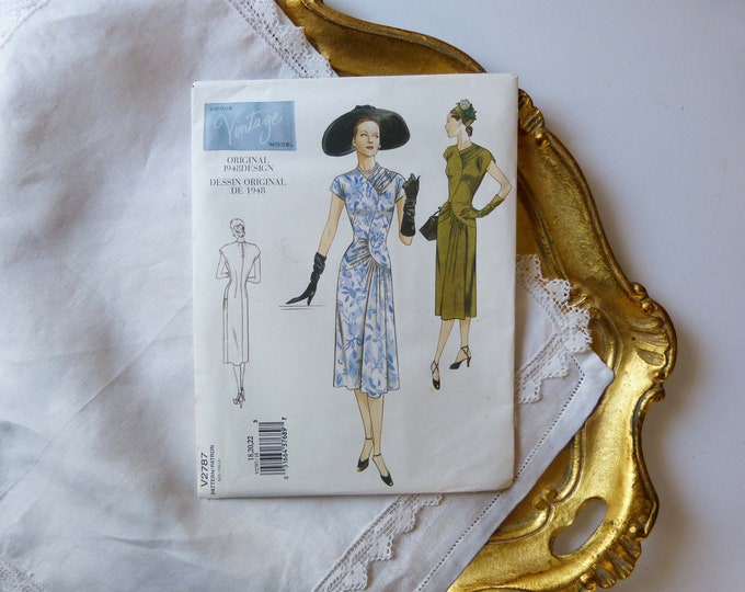 Vogue V2787 Sewing Pattern Reproduction 1948 Original Design - Etsy