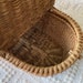 Small Wicker Basket With Flip Top Lids & Handle - Etsy