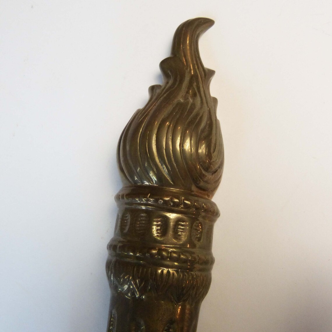 Flaming Torch Brass Wall Sconce 2 Lights Electric Wired Working - Etsy