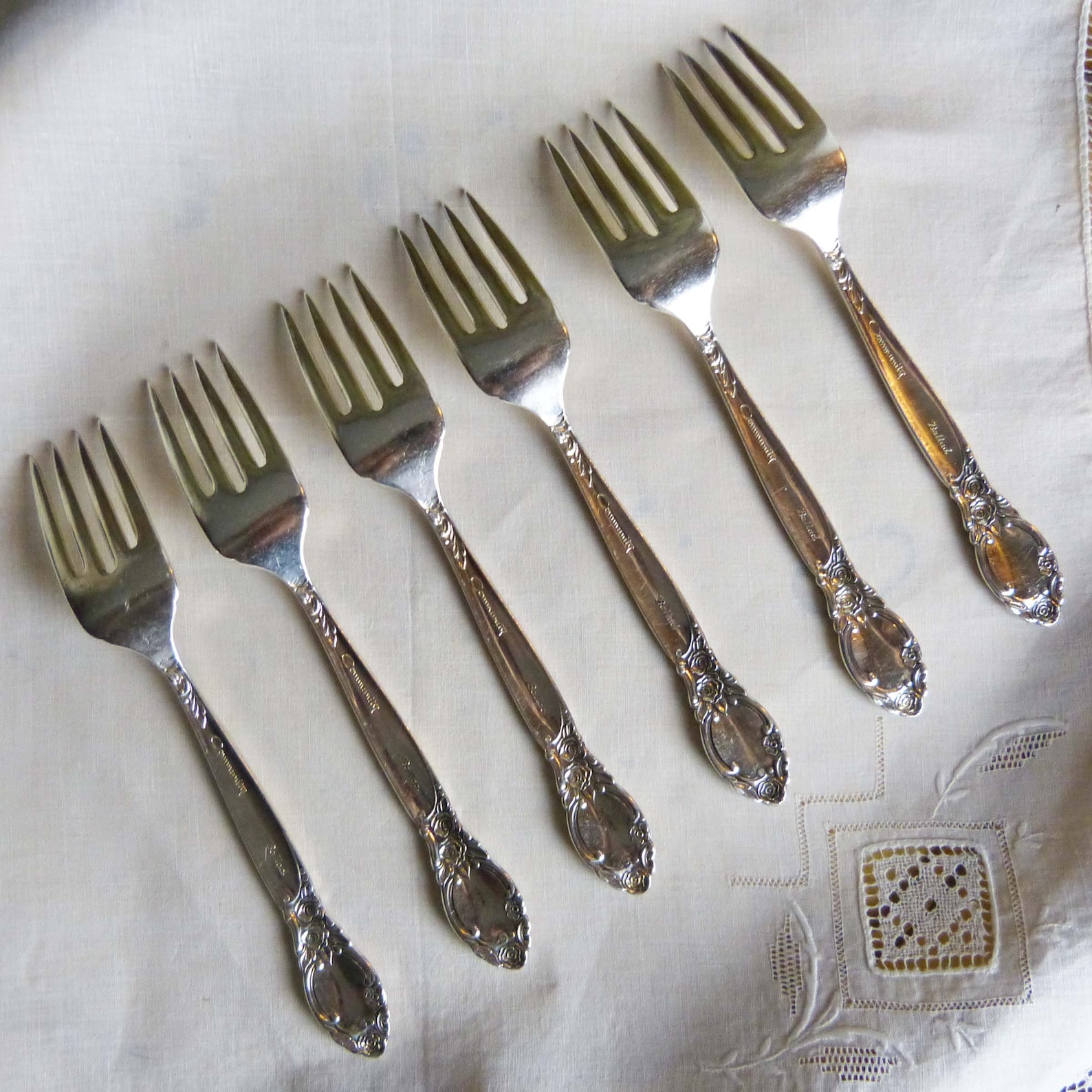Community Ballad Pattern Silver Plate Cutlery Salad / Dessert - Etsy