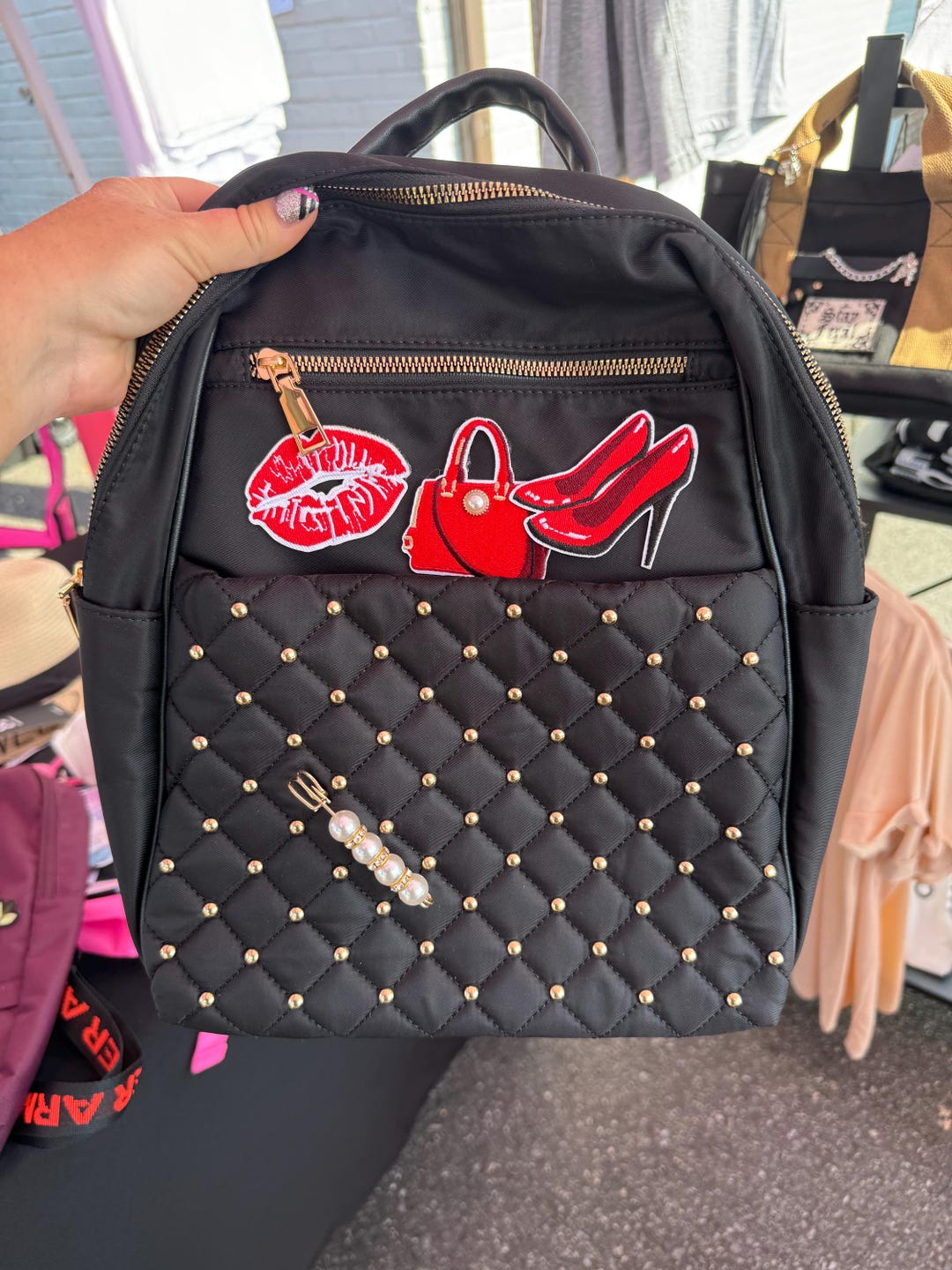 Red Lips Backpack Purse - Etsy