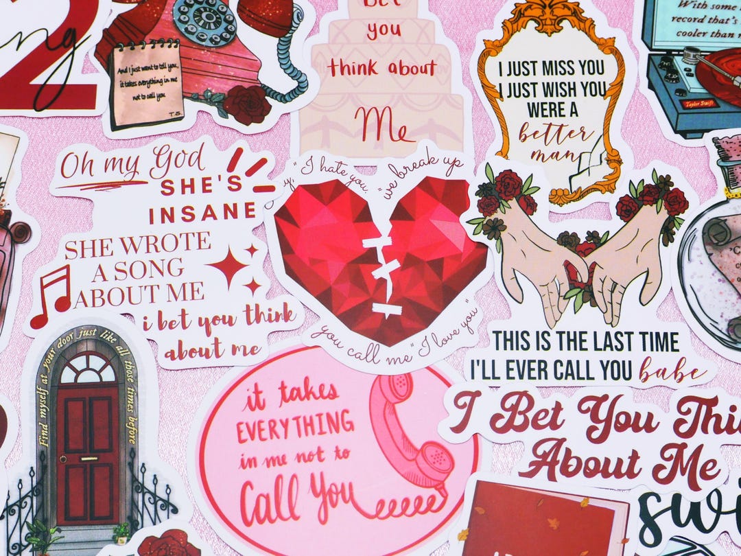 Swiftie Stickers Pack, RED, Waterproof, 50 PCS a Pack, Stickers Pack - Etsy