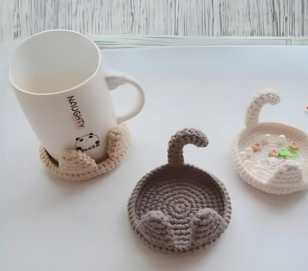 Crochet Cat Coaster Pattern - PDF Instant Download! Fun and Easy ...
