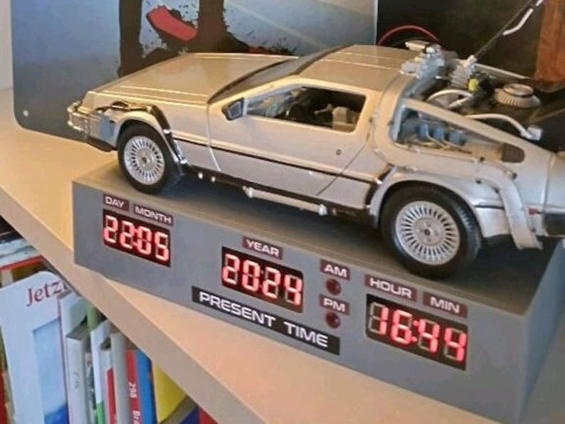 Back to the Future Clock Delorean Model Car - Etsy