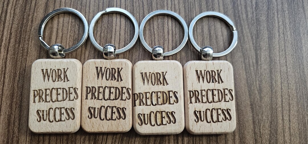 Motivational Wooden Keychain Engraved Message Inspirational Gift ...