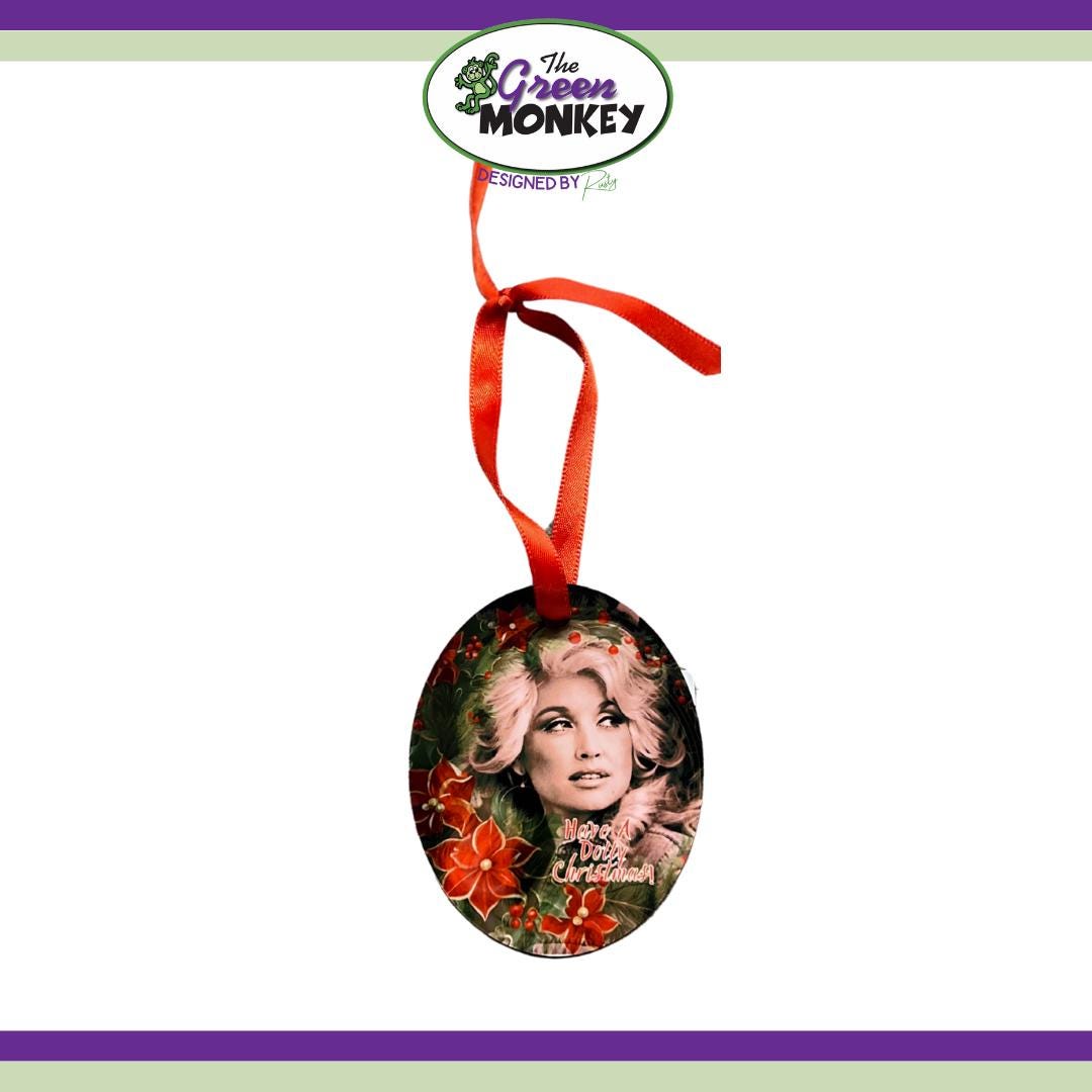 Dolly Parton Christmas Holiday Oval Ornament - Etsy