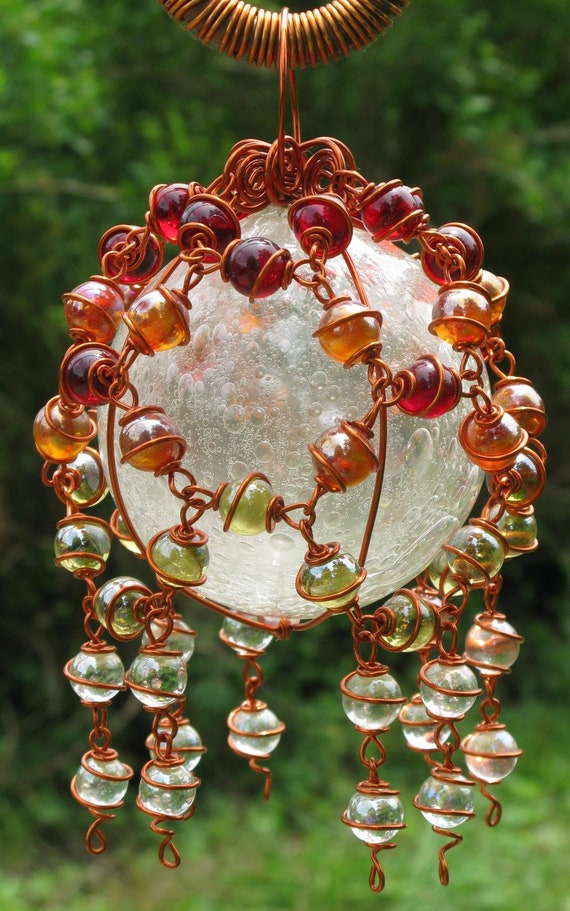 Items similar to Clear Bubble Glass Hanging Gazing Ball Suncatcher with ...