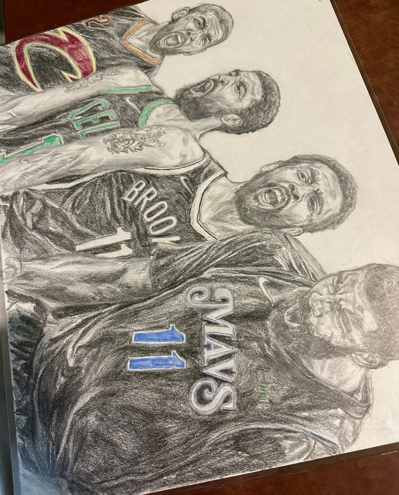 Kyrie Irving All Team Portrait Sketch 11x14 In. - Etsy