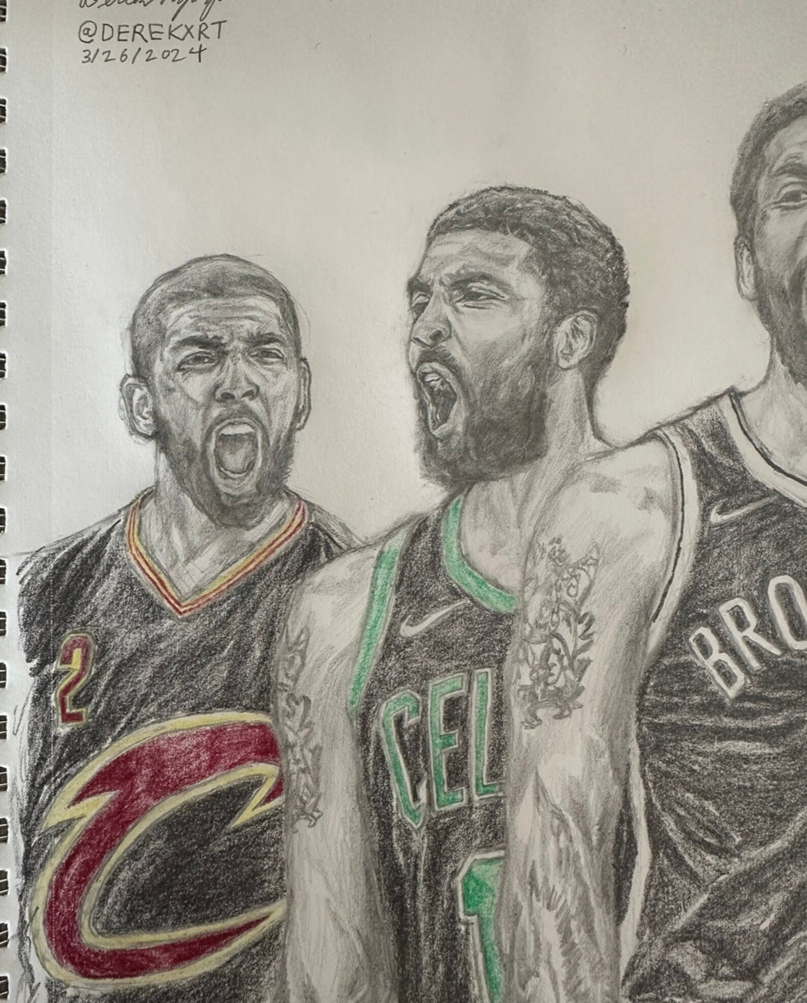 Kyrie Irving All Team Portrait Sketch 11x14 In. - Etsy