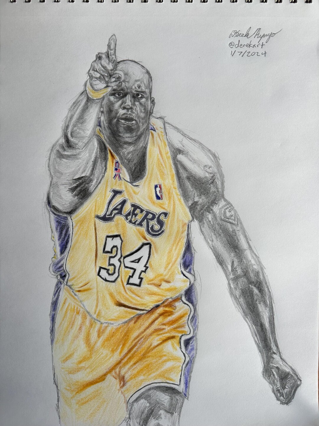 LOS ANGELES LAKERS Kareem Abdul-jabbar Drawing Wallpaper 11x14 In. - Etsy