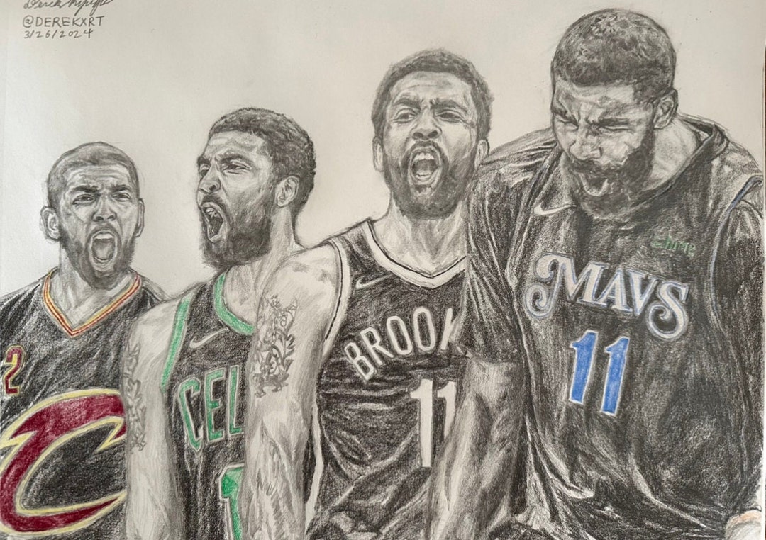 Kyrie Irving All Team Portrait Sketch 11x14 In. - Etsy