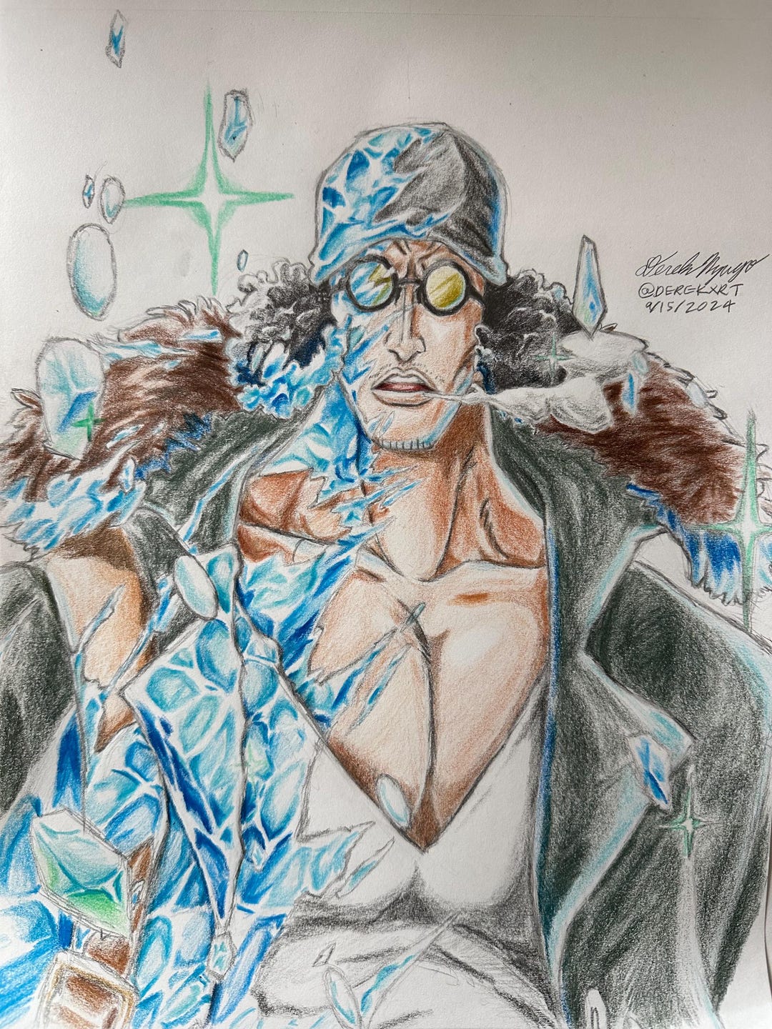 One Piece Kuzan/aokiji Art Piece Wallpaper 11x14 In. - Etsy