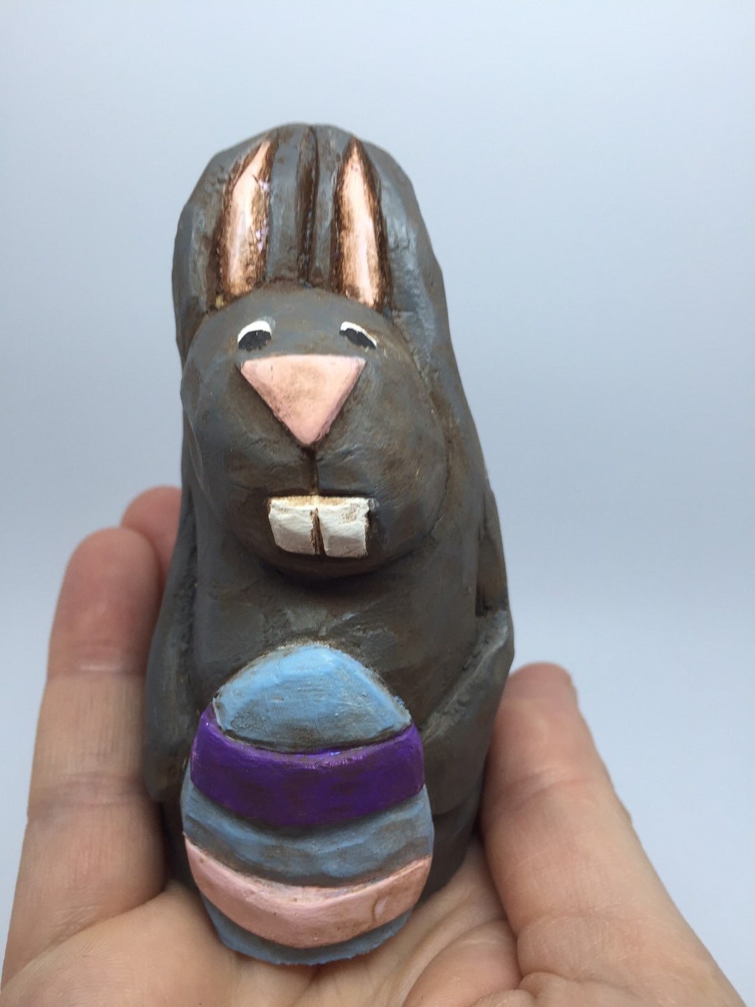 Carved Cypress Knee Easter Bunny, Hand Carved Wooden Rabbit - Etsy