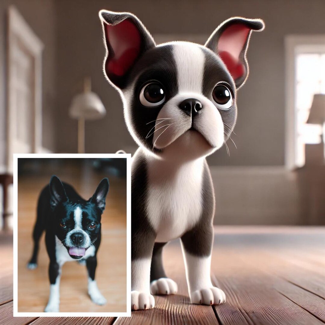 Animated Pet Drawing, Custom Cartoon Pet Portrait, Dog Cartoon Portrait ...