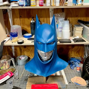 Bat Hero Cowl (blue Design), Flexible Urethane Rubber, Handmade ...