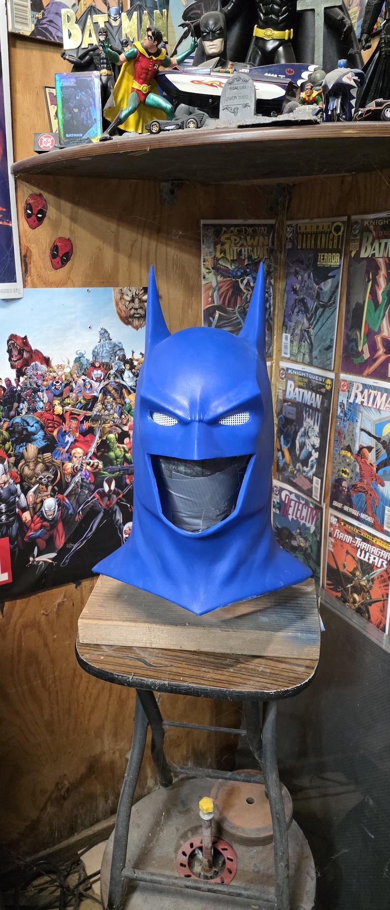 Bat Hero Cowl Choose Your Shade of Blue! Flexible Urethane Rubber ...