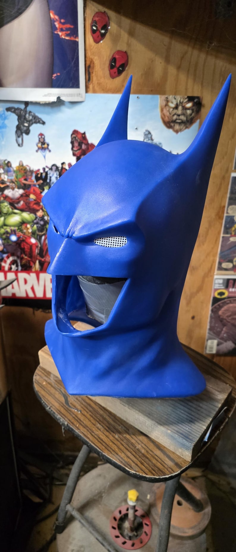 Bat Hero Cowl Choose Your Shade of Blue! Flexible Urethane Rubber ...