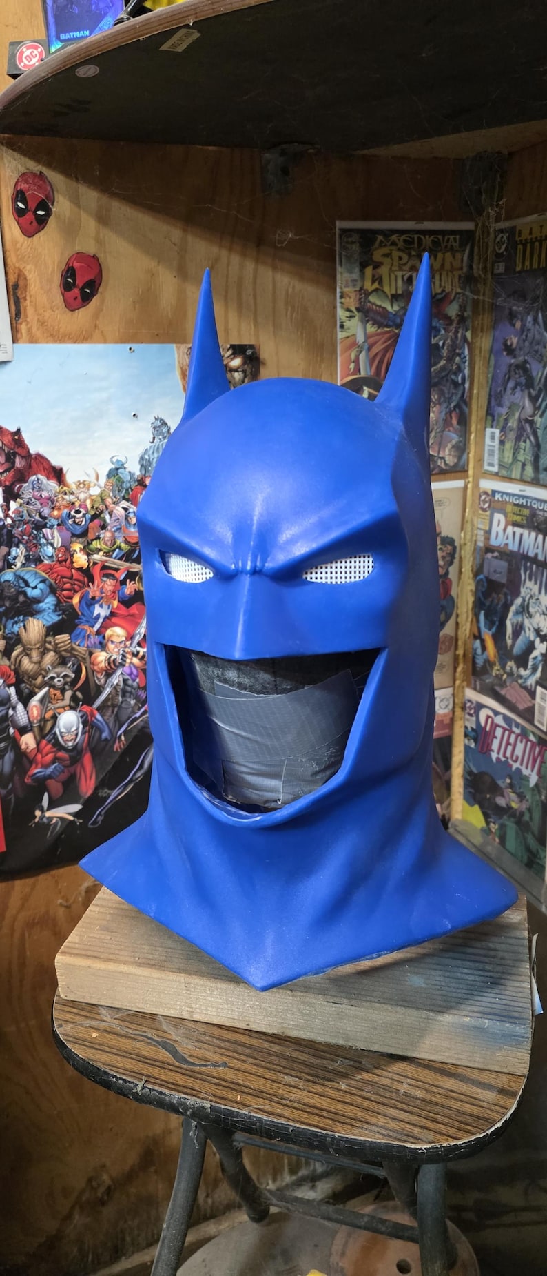 Bat Hero Cowl Choose Your Shade of Blue! Flexible Urethane Rubber ...