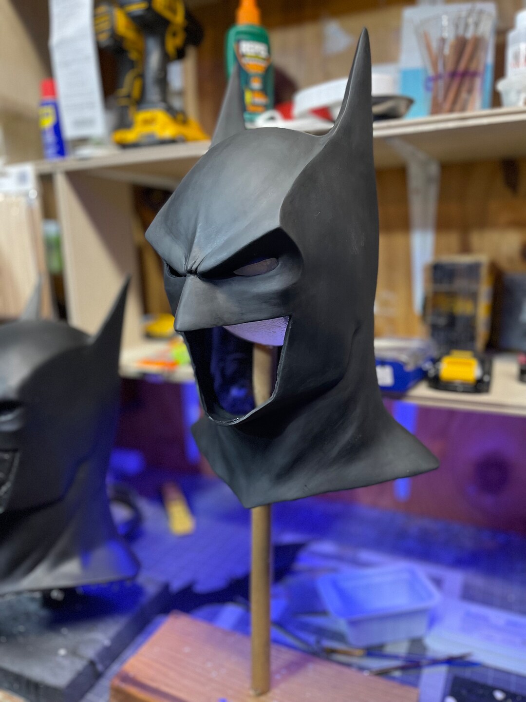 Handmade Flexible Urethane Bat Hero Cowl – Lightweight, Durable and ...