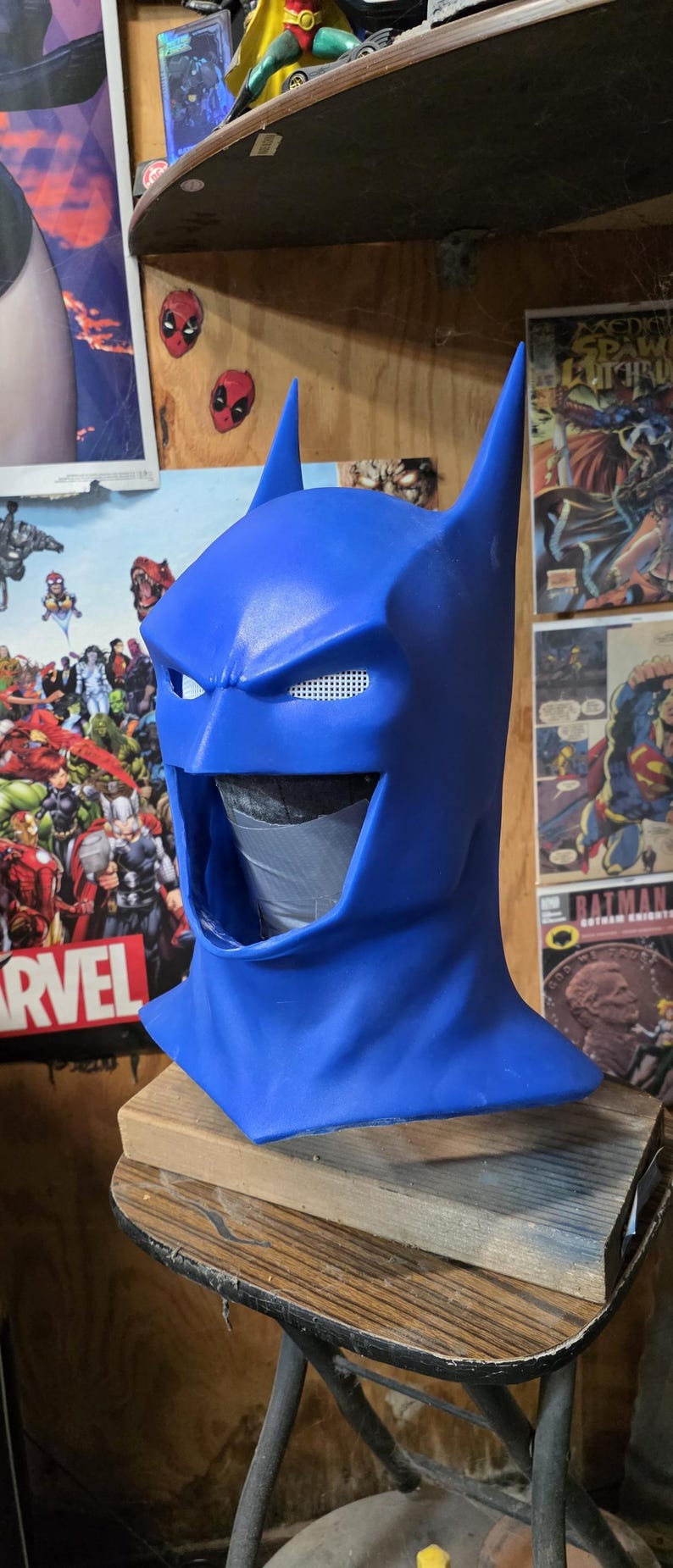 Bat Hero Cowl Choose Your Shade of Blue! Flexible Urethane Rubber ...