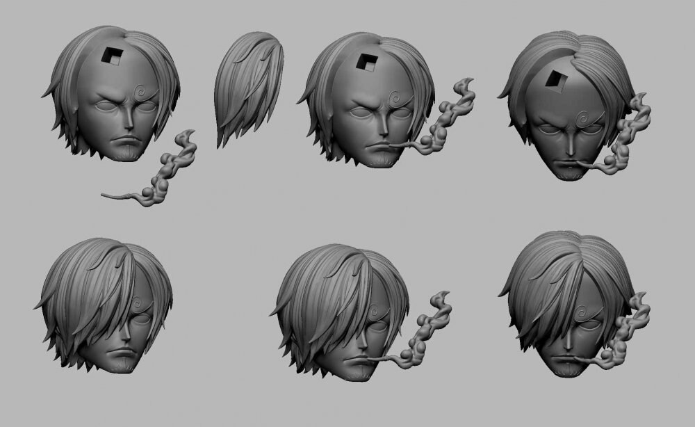 Anime Character STL File 3D Printing Digital STL File Anime One Piece ...