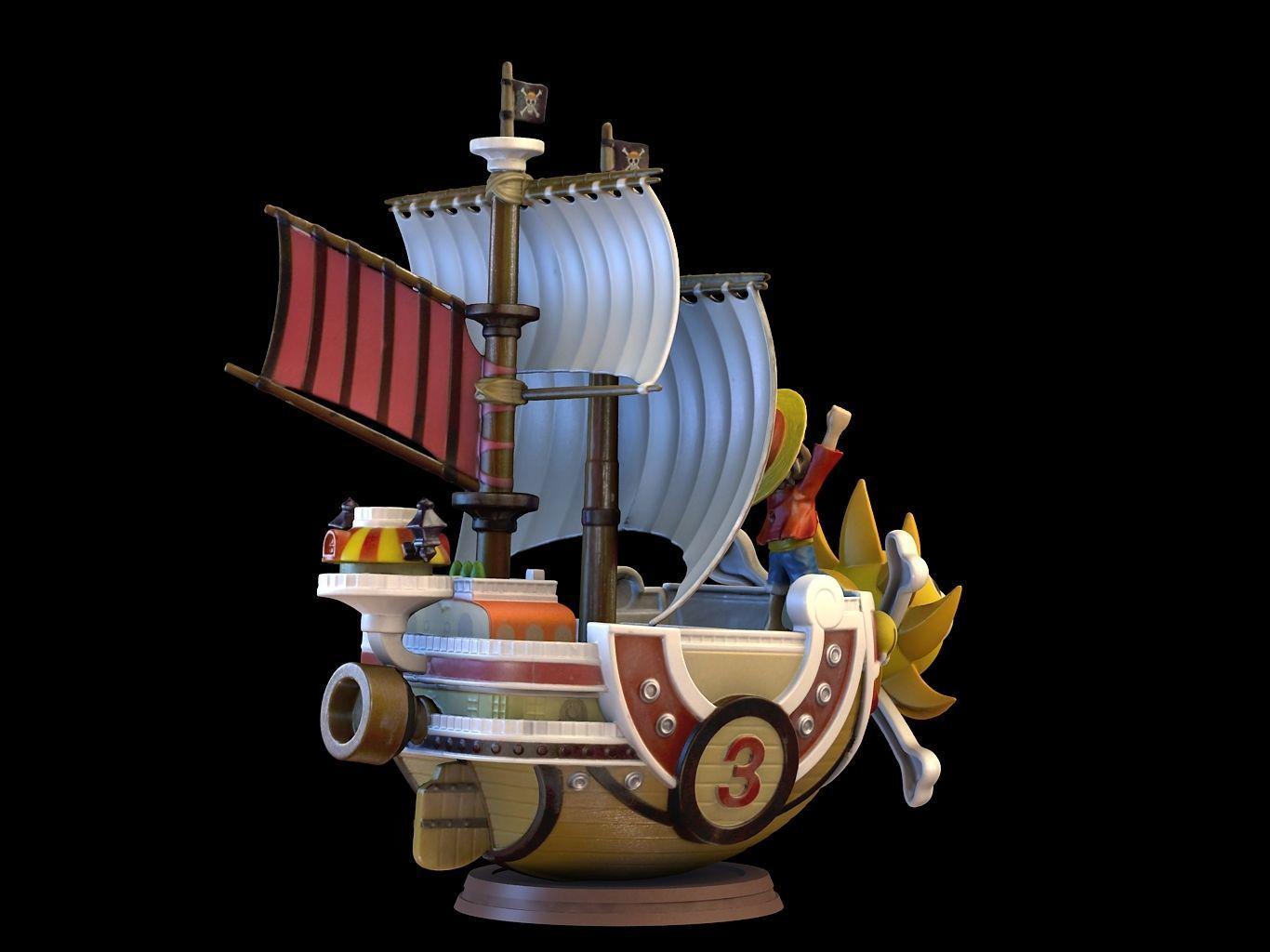 Thousand Sunny STL File 3D Printing Design File Anime One Piece Luffy ...