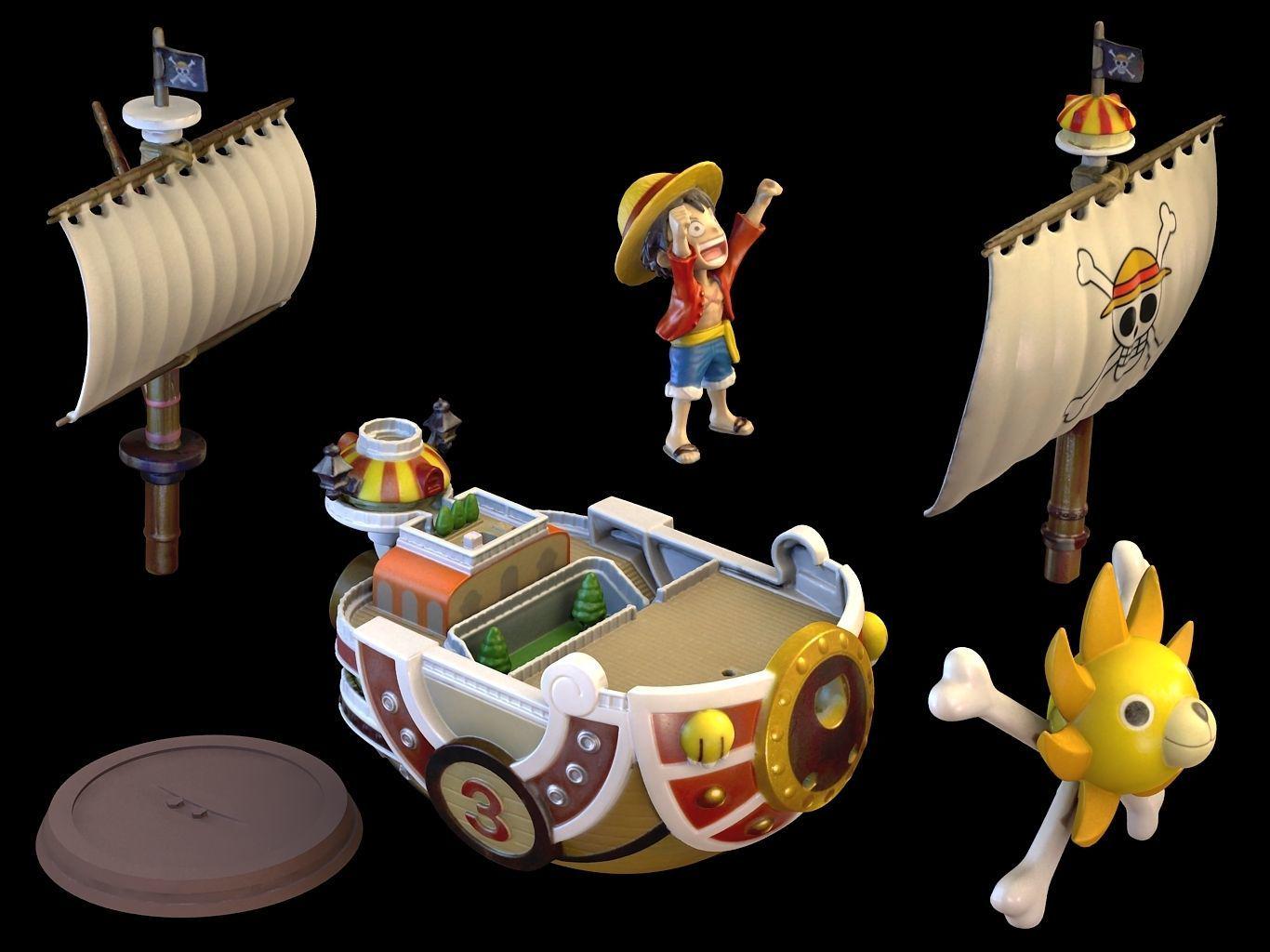 Thousand Sunny STL File 3D Printing Design File Anime One Piece Luffy ...