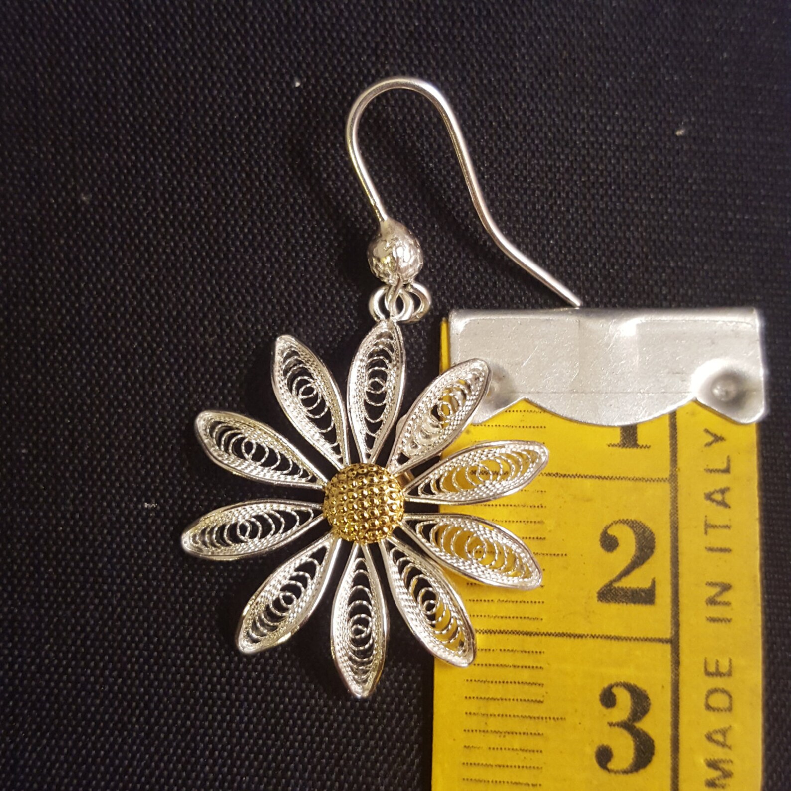 Daisy I Silver Filigree Earrings - Etsy