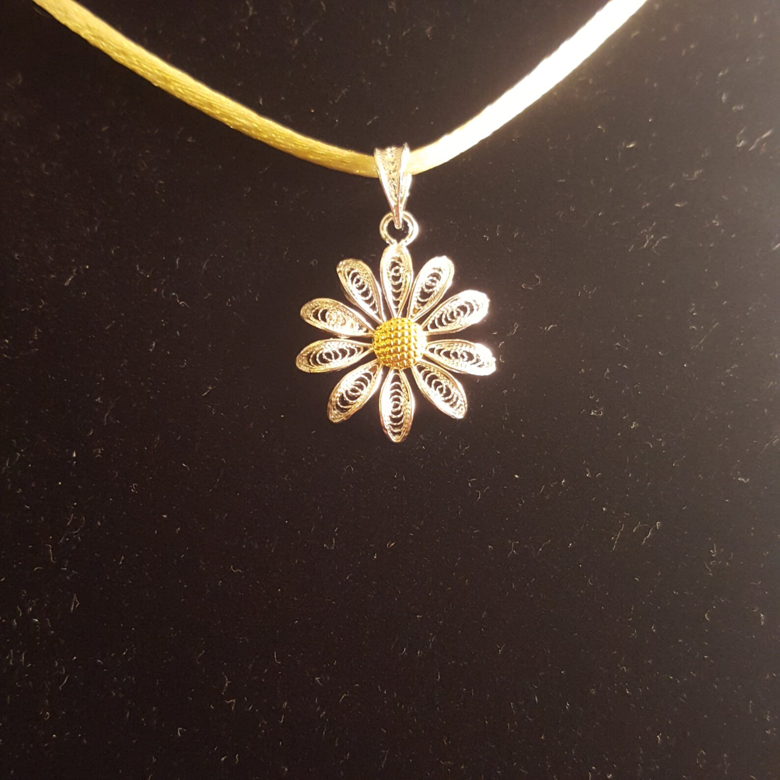 Daisy Silver Filigree Pendant II optional Chain - Etsy