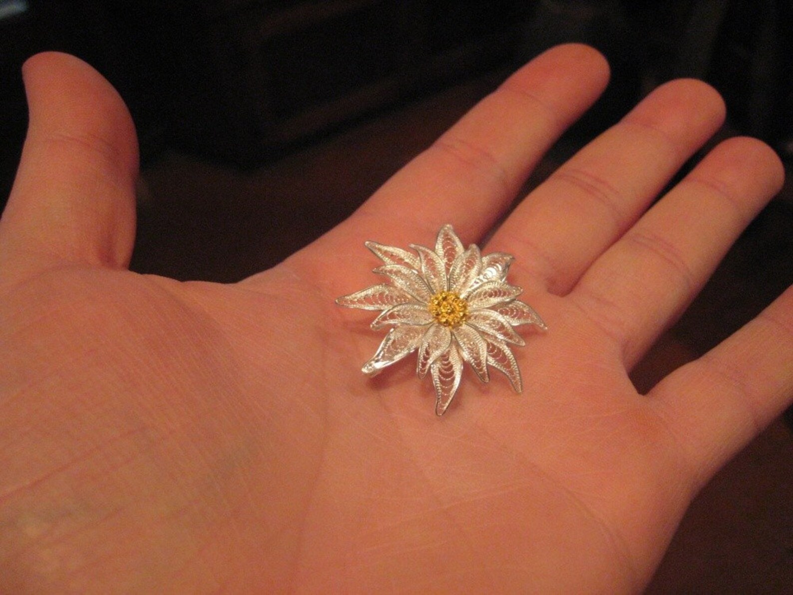 Edelweiss I Silver Filigree Brooch - Etsy