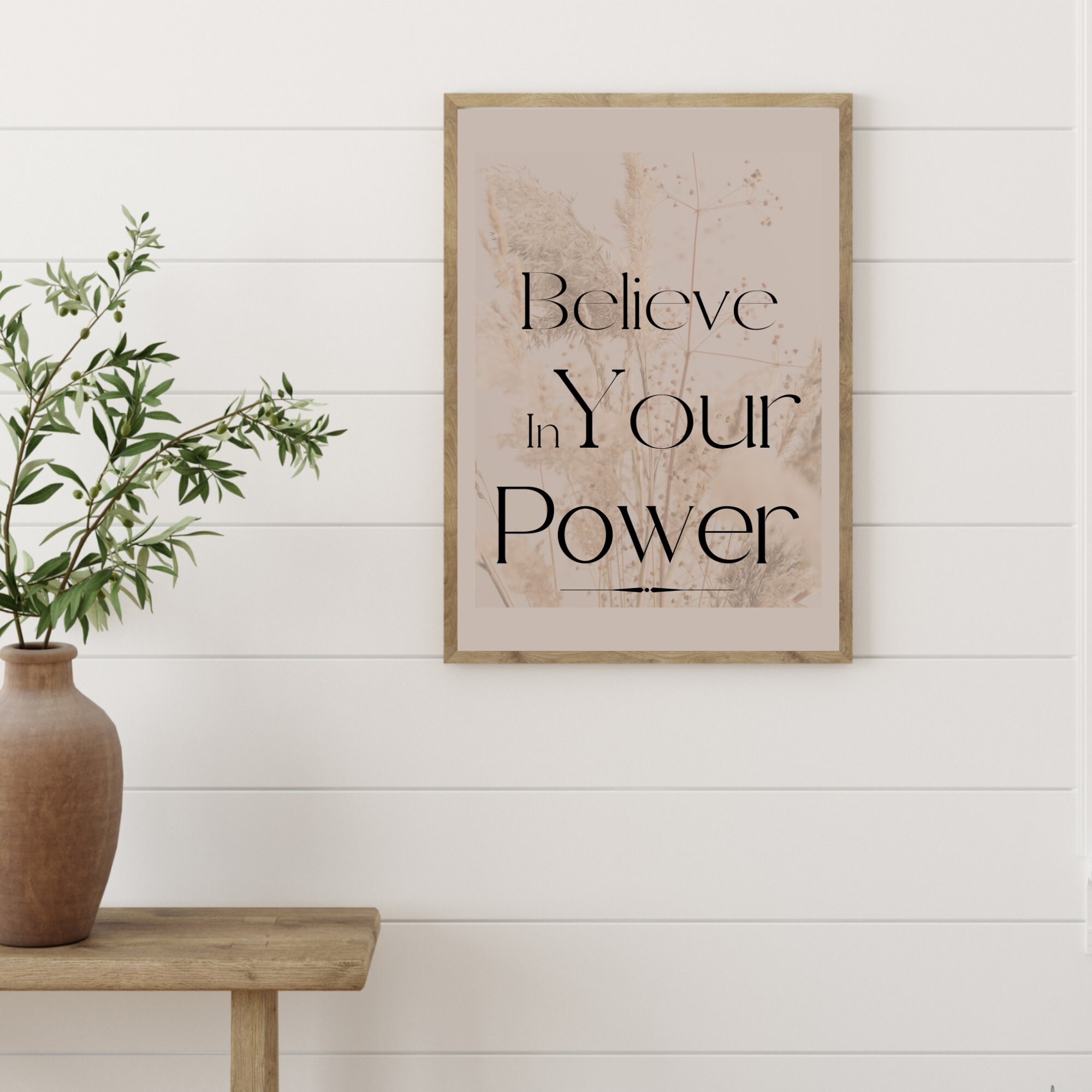 Believe in Your Power, Motivational, Inspirational Quote Print, Law of ...