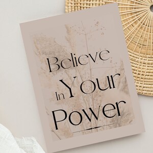 Believe in Your Power, Motivational, Inspirational Quote Print, Law of ...