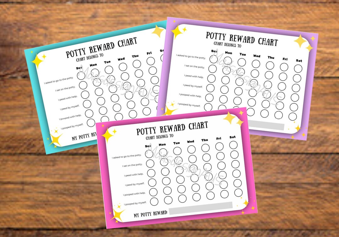 Potty Reward Chart - Toilet Training for Toddlers - Customisable - Etsy
