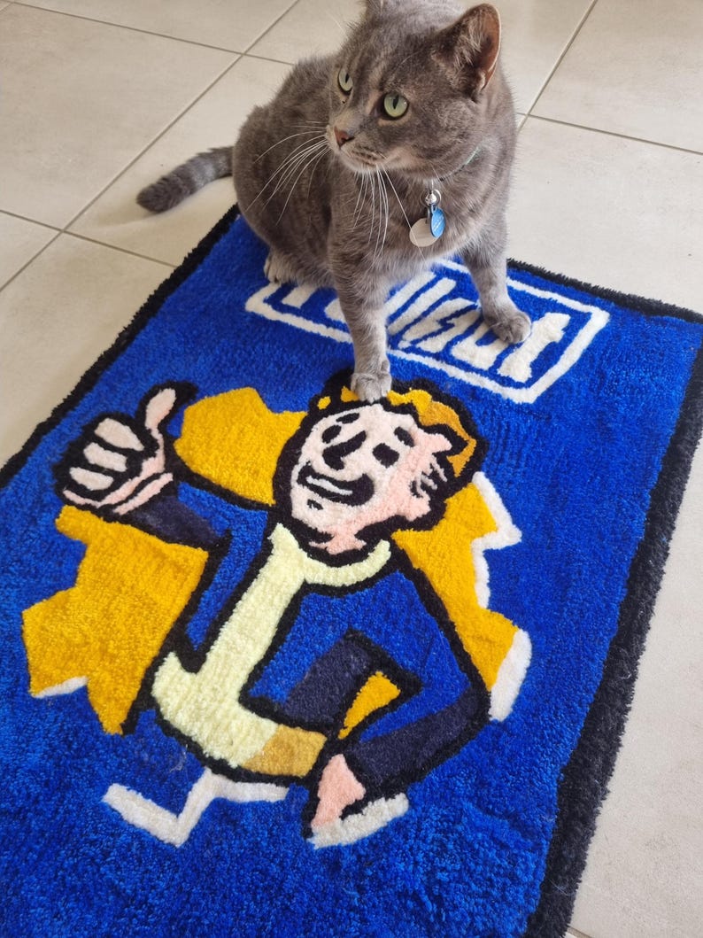 Fallout Vault Boy Tufted Rug - Etsy
